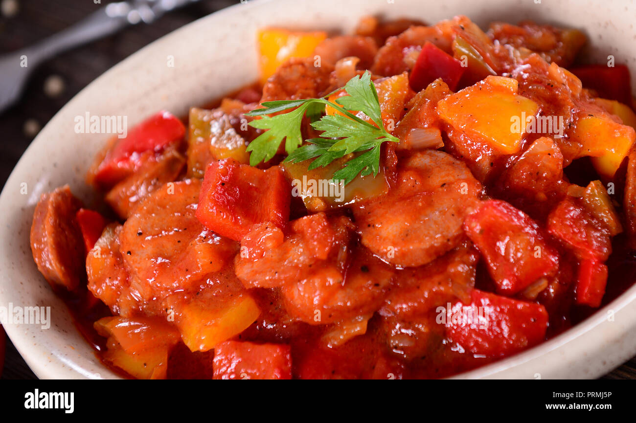 Traditional Hungarian dish - letcho Stock Photo - Alamy