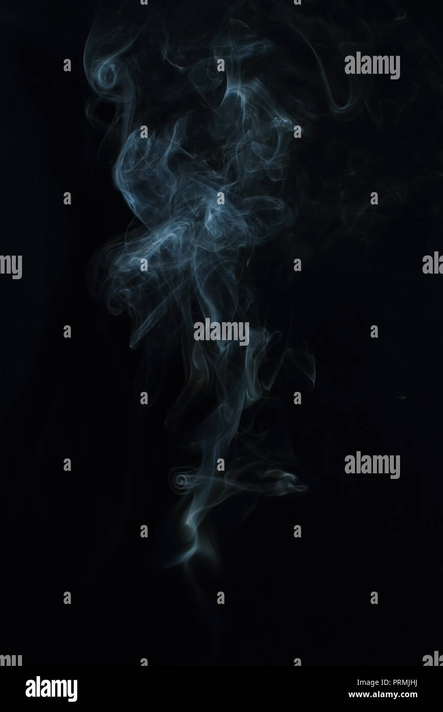 Abstract white smoke texture on black background Stock Photo - Alamy