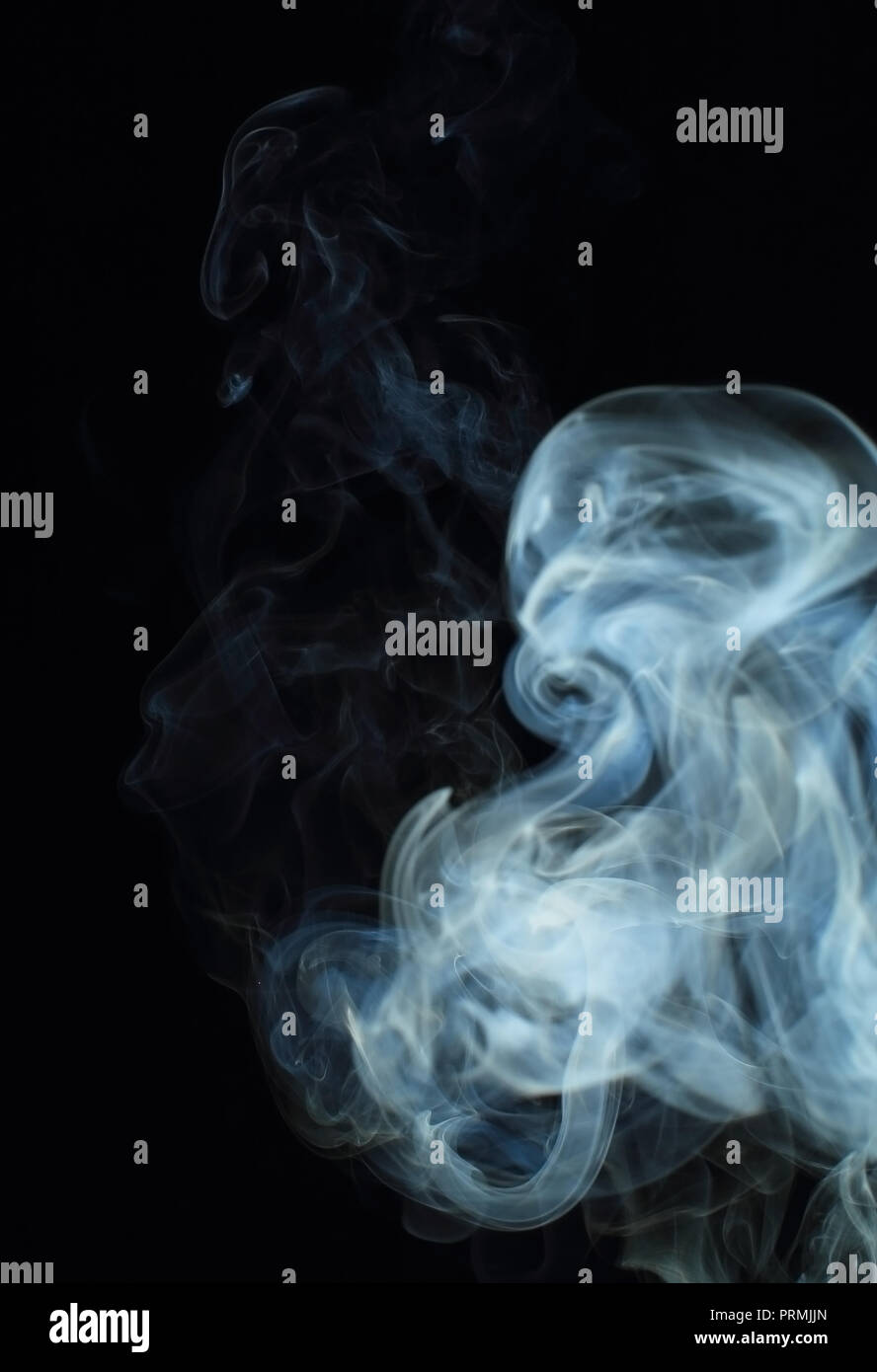 Abstract white smoke texture on black background Stock Photo - Alamy