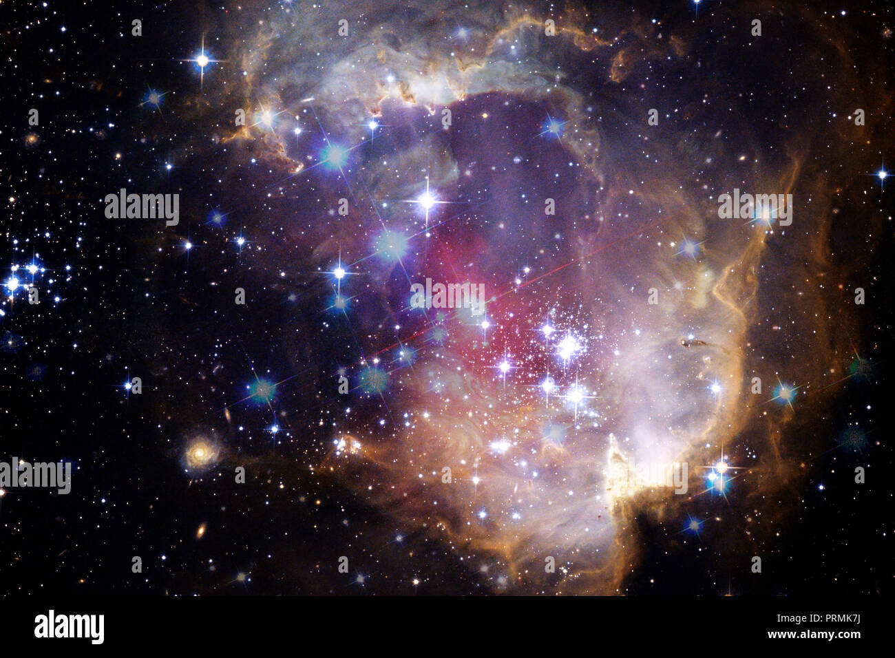 Colorful galaxy in outer space. Elements of this image furnished by ...