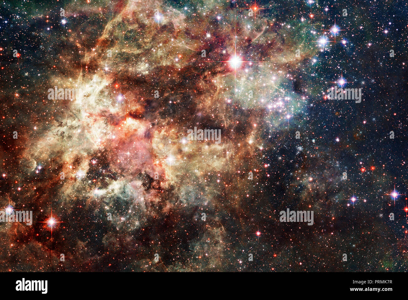 Nebulae and many stars in outer space. Elements of this image furnished ...