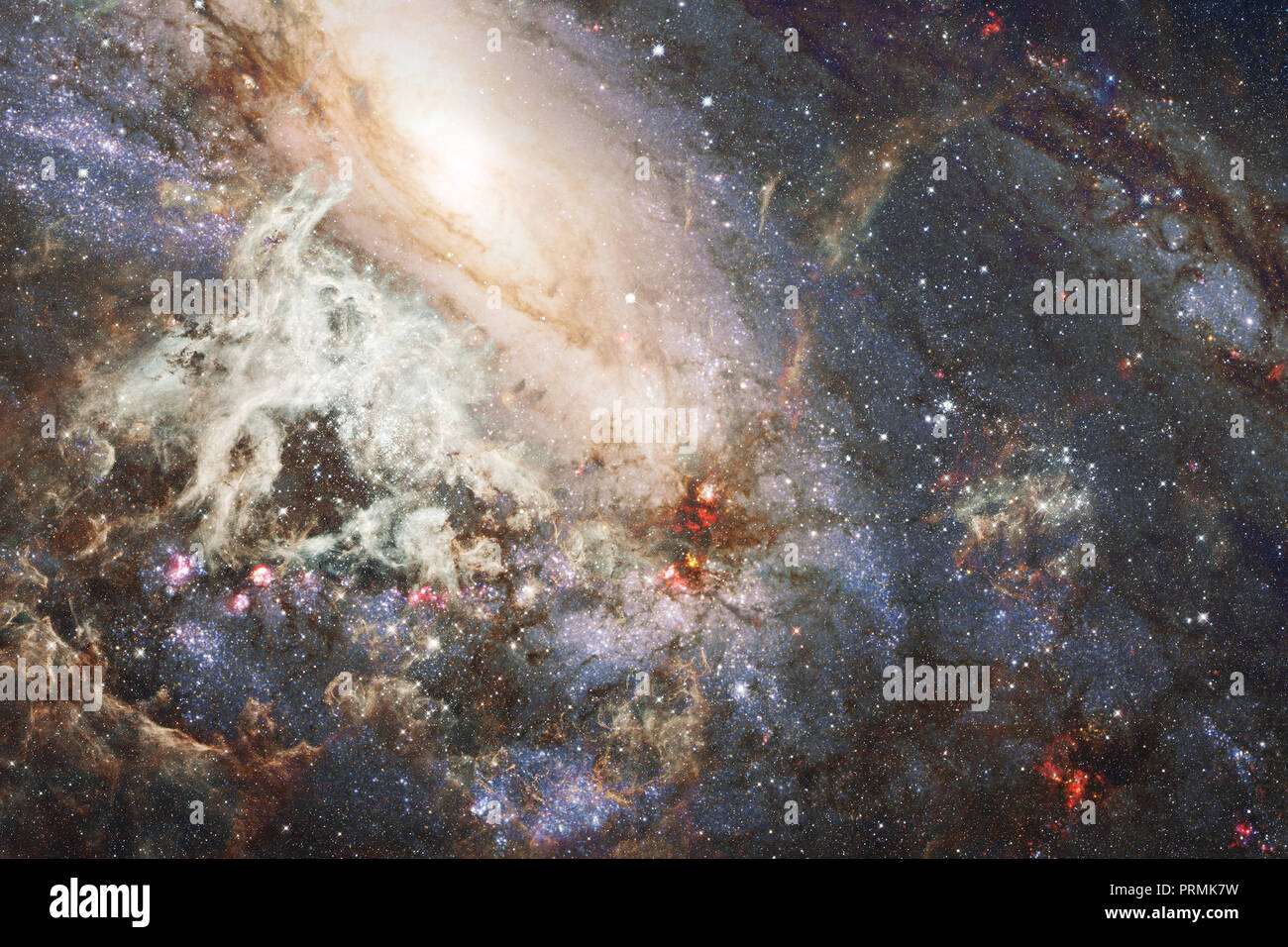 Stars and galaxy in a deep space. Elements of this image furnished by ...