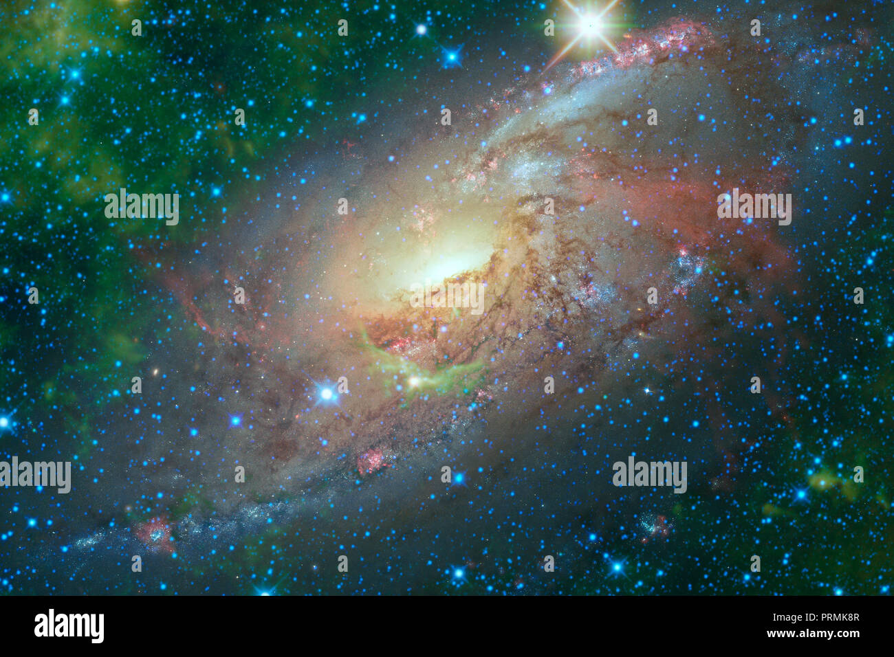 Spiral galaxy in outer space. Elements of this Image Furnished by NASA ...