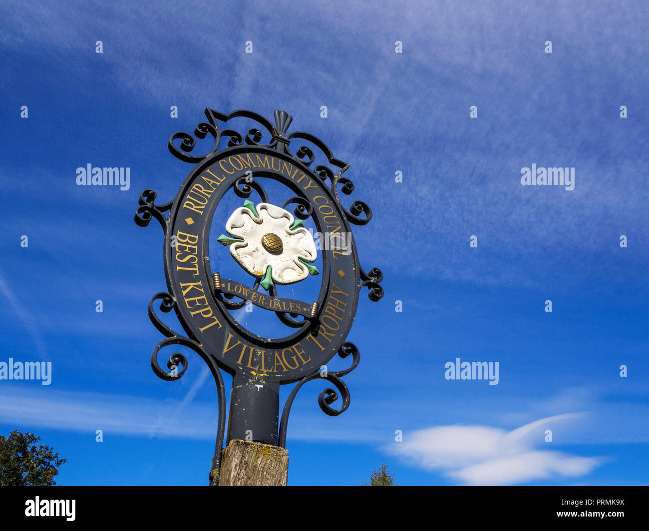 Lower Dales Rural Community Council Best Kept Village Trophy sign at ...