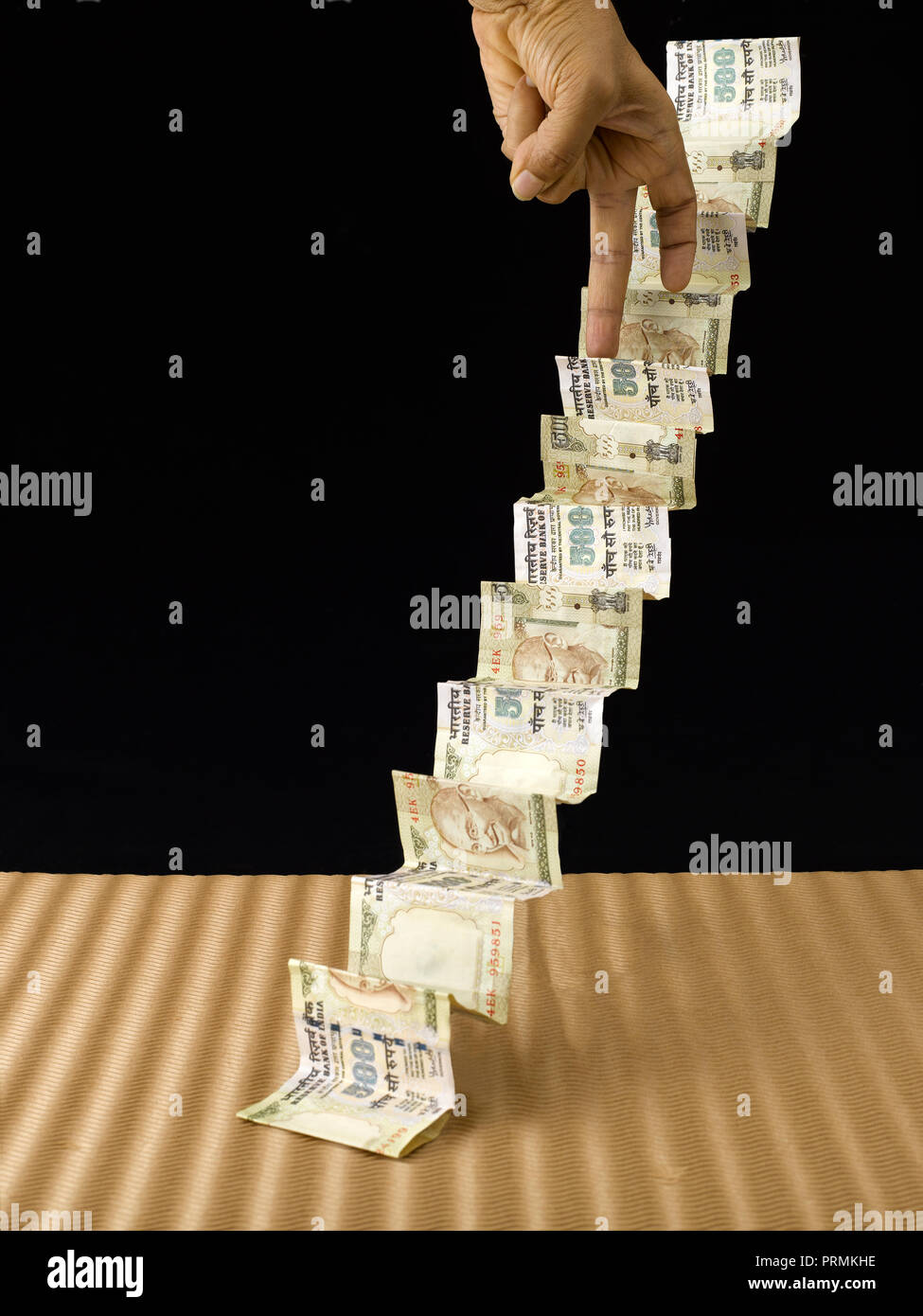 CLIMBING THE STEPS OF FINANCE, MONEY, SUCCESS, INDIA, ASIA Stock Photo ...