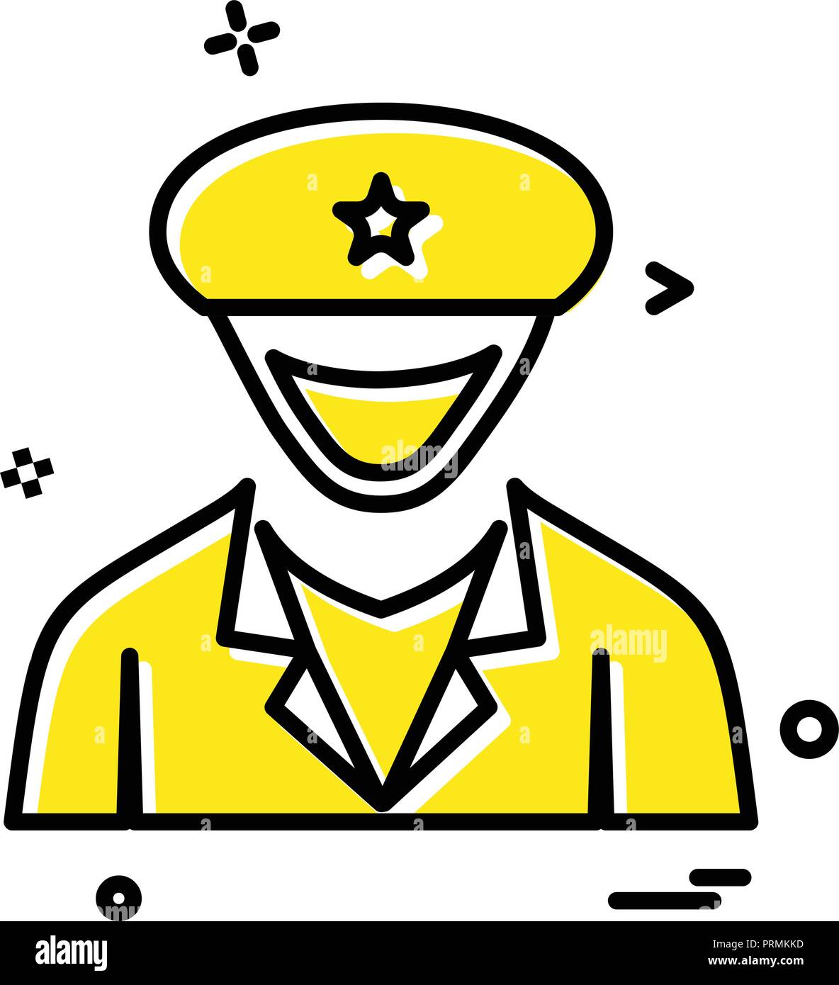 guard officer police policeman security user icon vector design Stock ...