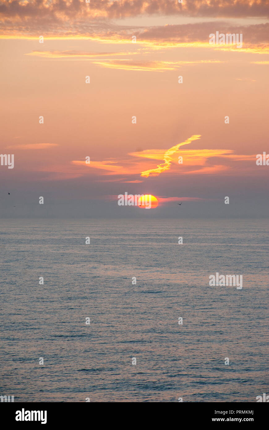 Sunset on the North Sea Stock Photo - Alamy