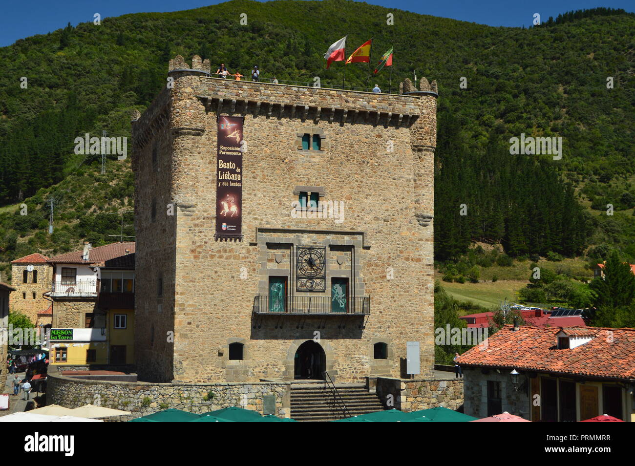 Main Facade Of The Infantado Tower In The Villa De Potes. Nature ...
