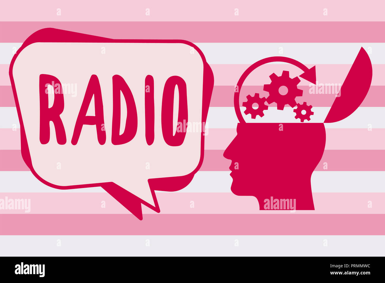 Text sign showing Radio. Conceptual photo transmission reception ...