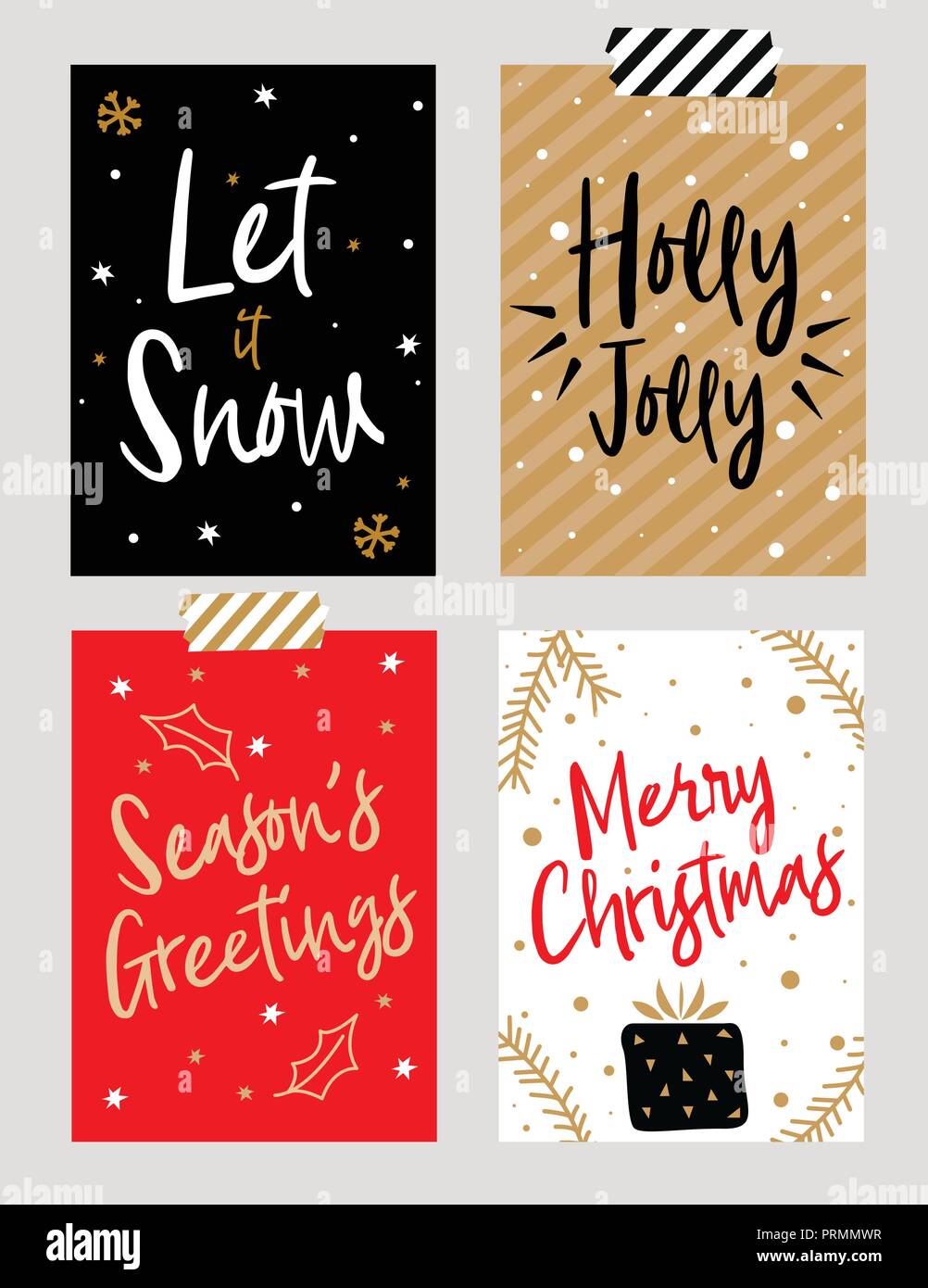 Christmas greeting text design vector illustration Stock Vector Image ...