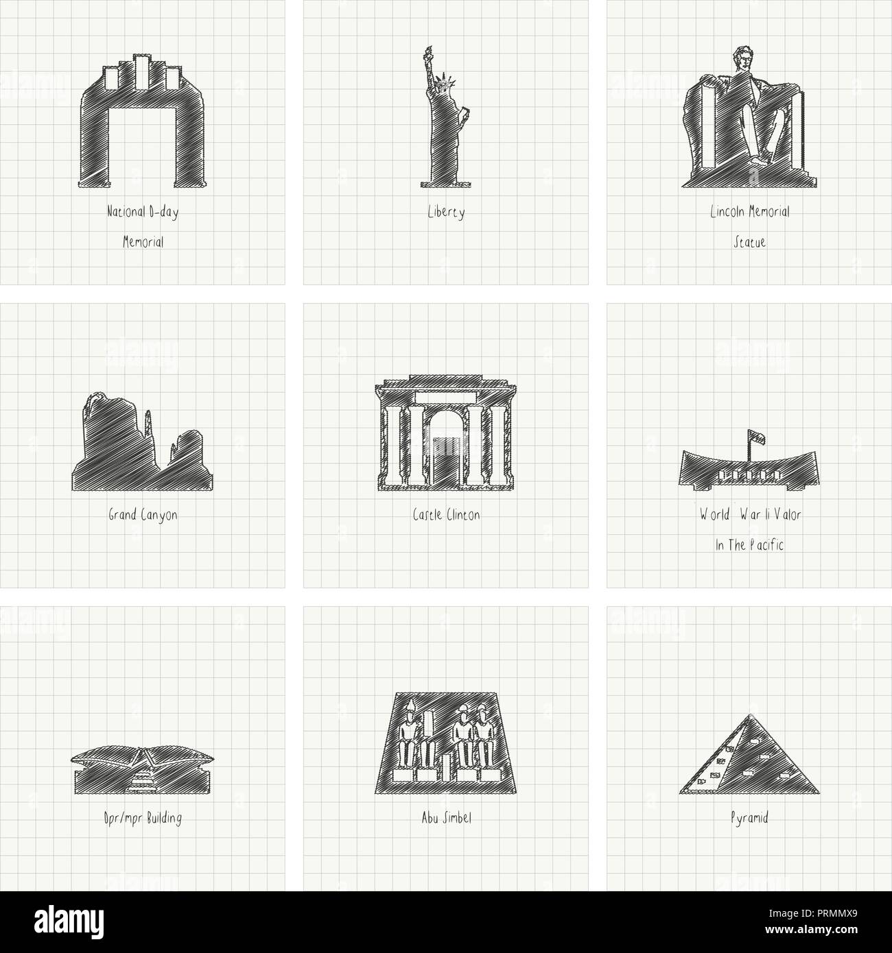 World famous landmarks design vector Stock Vector Image & Art - Alamy