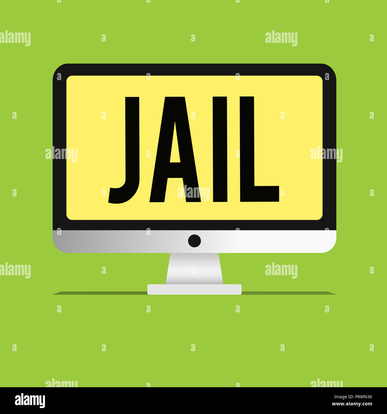 Text sign showing Jail. Conceptual photo Place for the confinement of ...