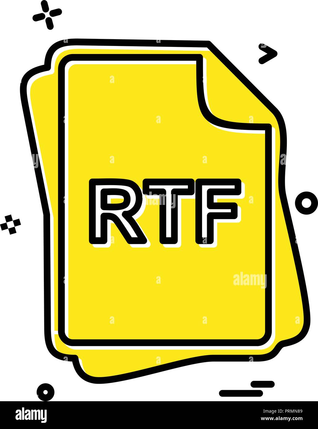 RTF file type icon design vector Stock Vector Image & Art - Alamy
