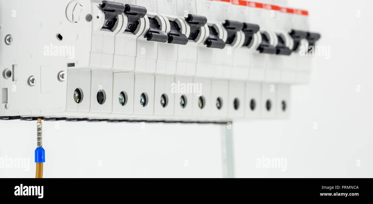 electric machines, switches, isolated on white background, close-up ...