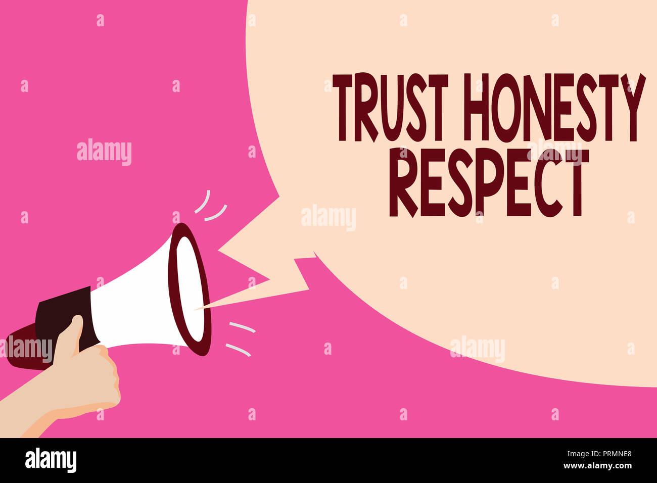 Writing note showing Trust Honesty Respect. Business photo showcasing ...