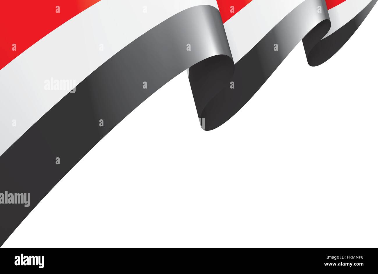 Yemeni flag, vector illustration on a white background Stock Vector ...