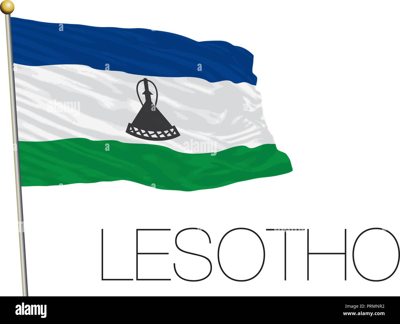 Lesotho official flag, vector illustration Stock Vector Image & Art - Alamy