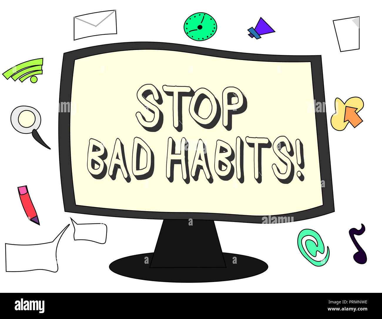 Conceptual hand writing showing Stop Bad Habits. Business photo ...