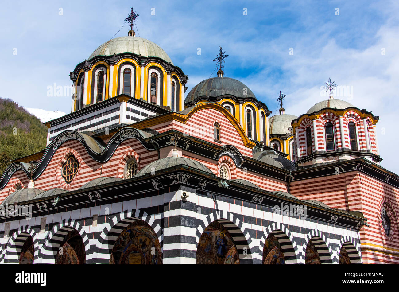 Monastery of Saint Ivan of Rila, or the Rila Monastery, the largest and ...