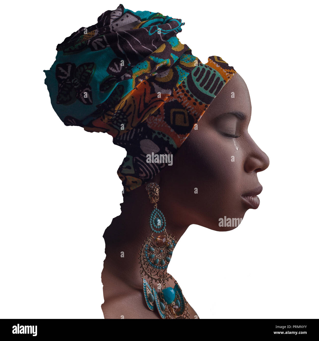 Girl Crying Side View Drawing