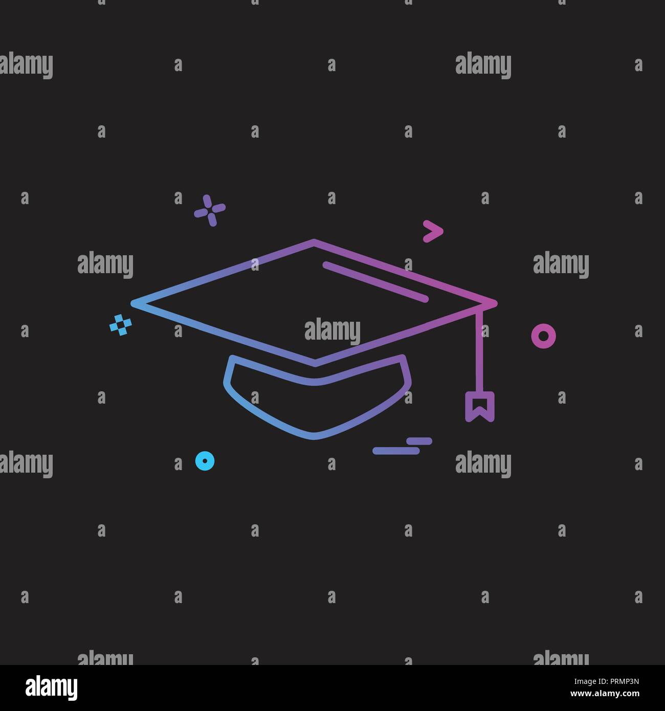 Convocation cap icon design vector Stock Vector Image & Art - Alamy