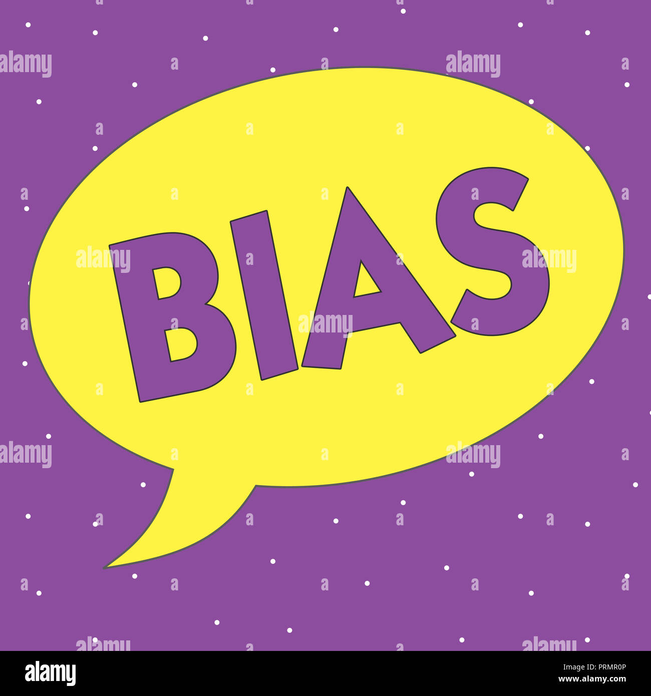 Text sign showing Bias. Conceptual photo Prejudice in favor of and ...