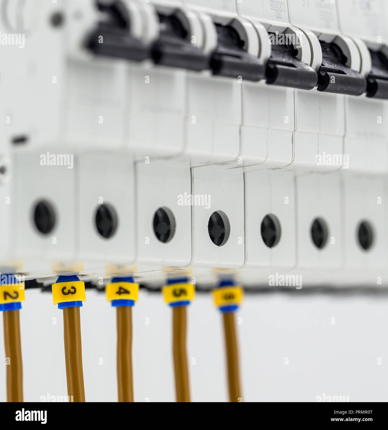 electric machines, switches, isolated on white background, close-up ...