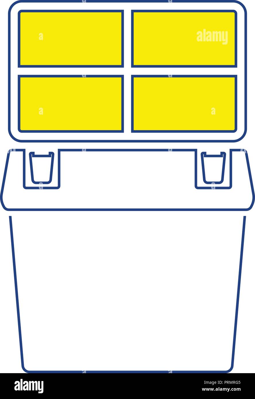 Icon of Fishing opened box. Thin line design. Vector illustration Stock ...