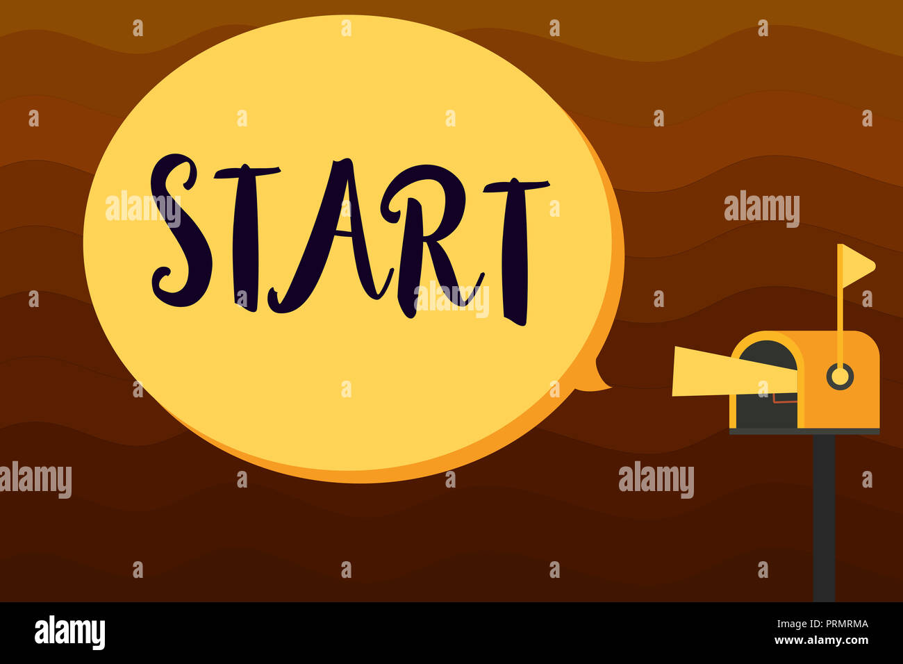 Text sign showing Start. Conceptual photo begin or be reckoned from ...