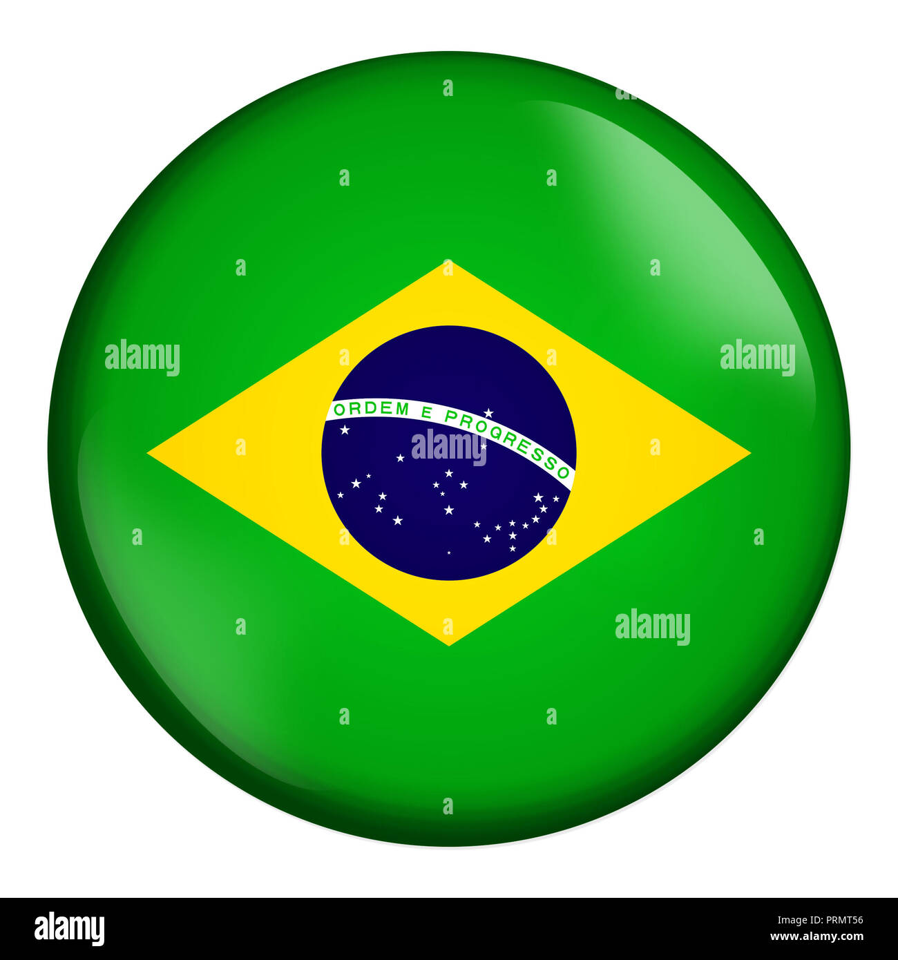 circle icon, flag of Brazil isolated on white background Stock Photo ...