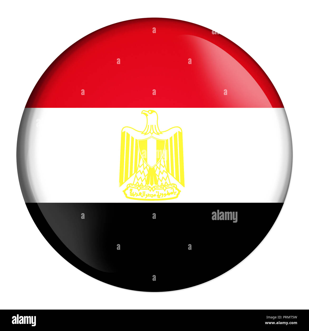 circle icon, flag of Egypt isolated on white background Stock Photo - Alamy