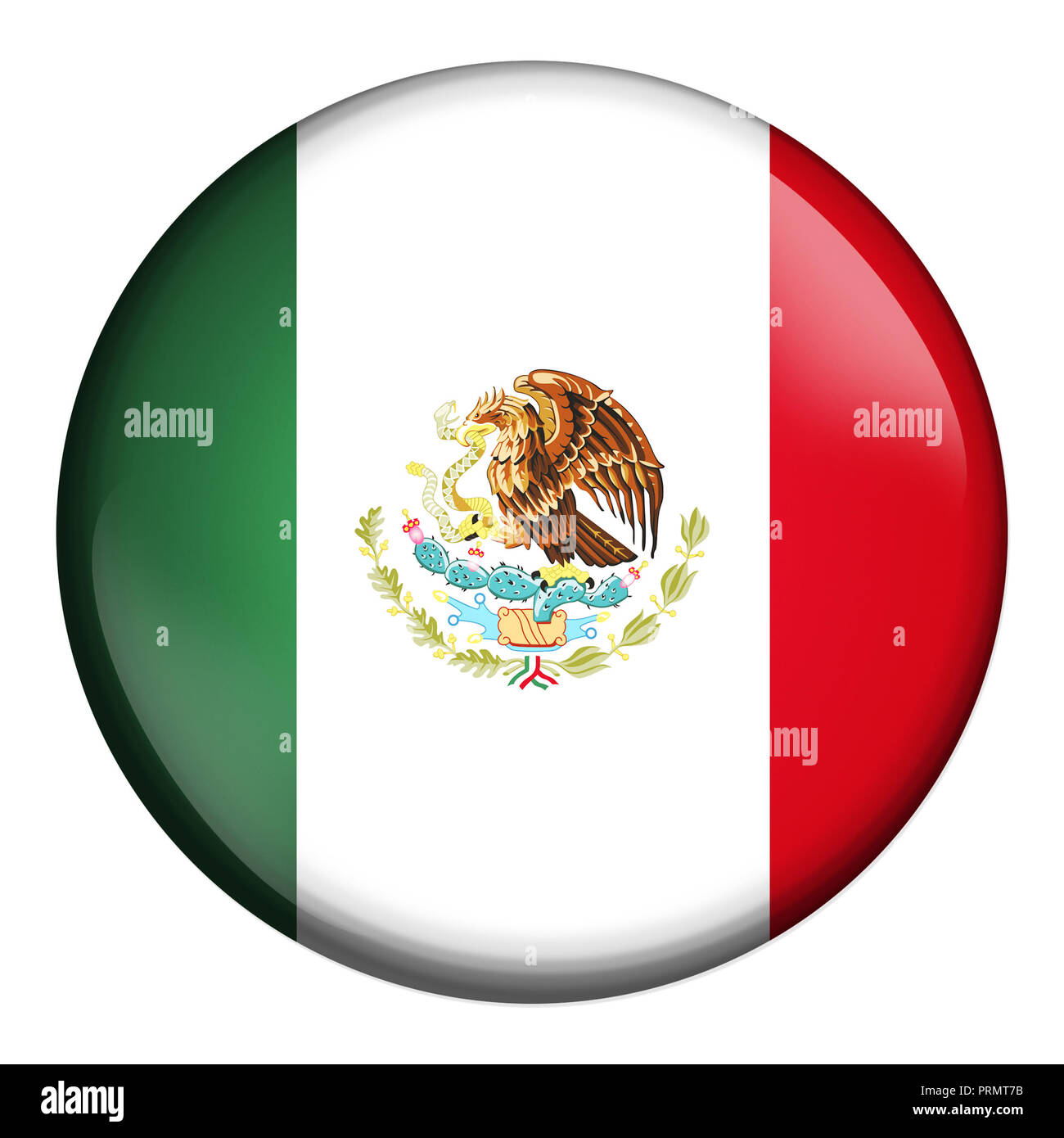 circle icon, flag of Mexico isolated on white background Stock Photo ...