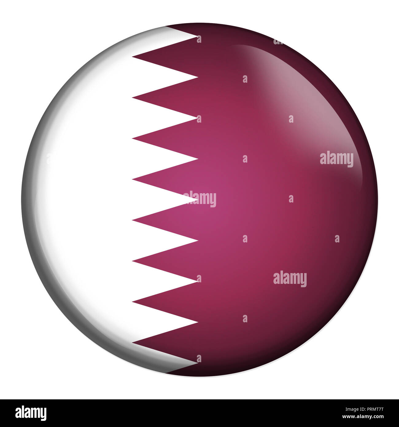 circle icon, flag of Qatar isolated on white background Stock Photo - Alamy