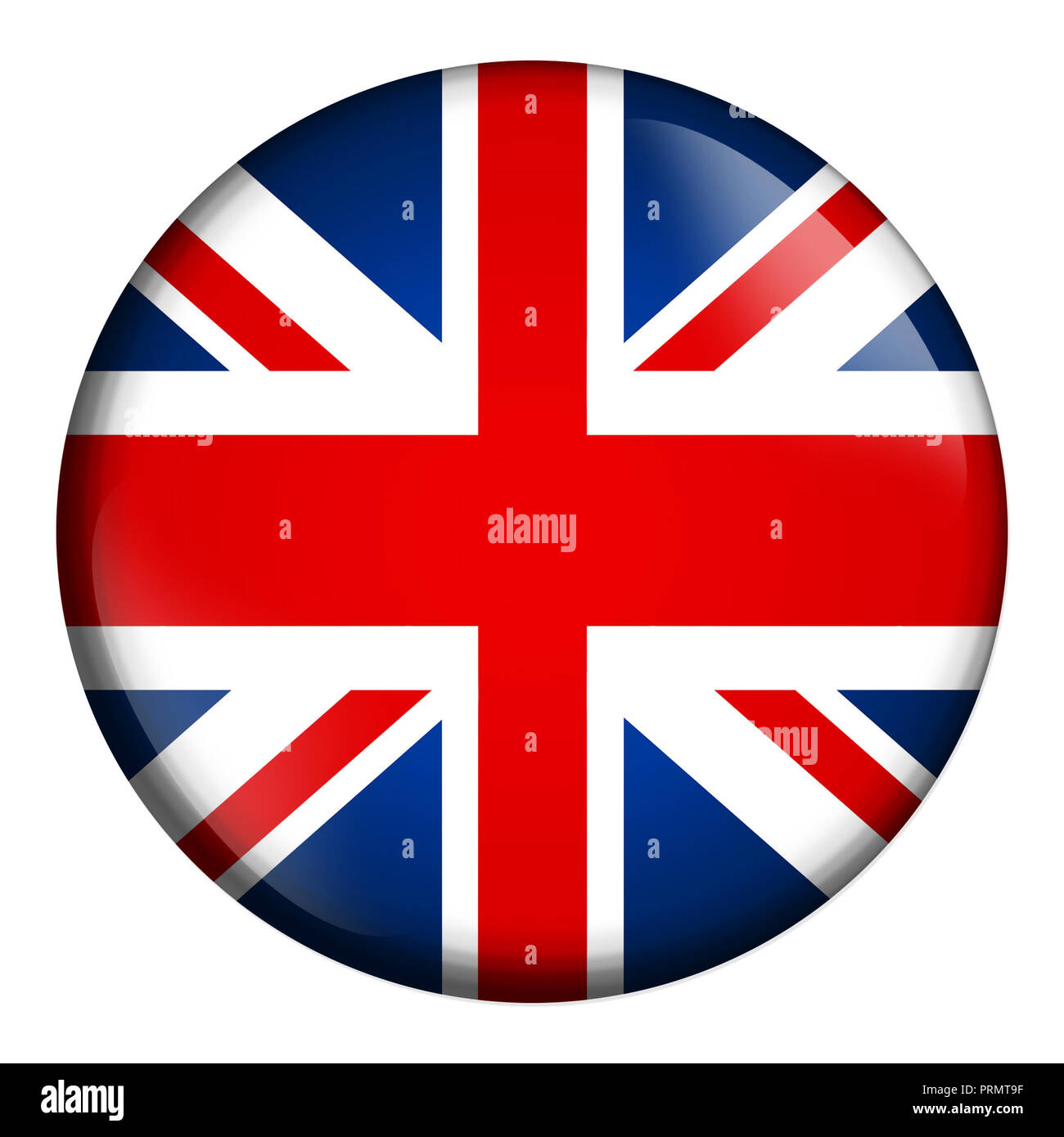 circle icon, flag of United Kingdom isolated on white background Stock ...