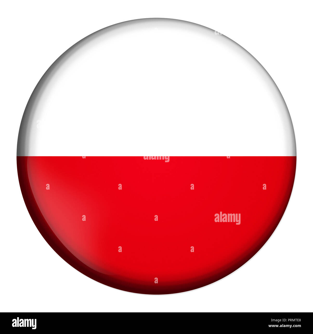circle icon, flag of Poland isolated on white background Stock Photo ...