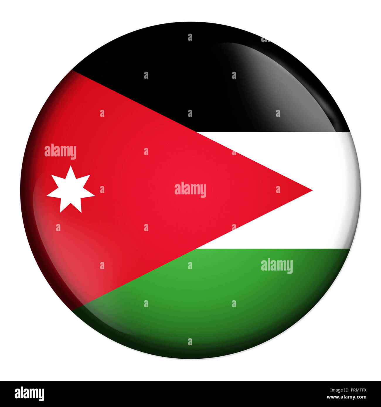 circle icon, flag of Jordan isolated on white background Stock Photo ...