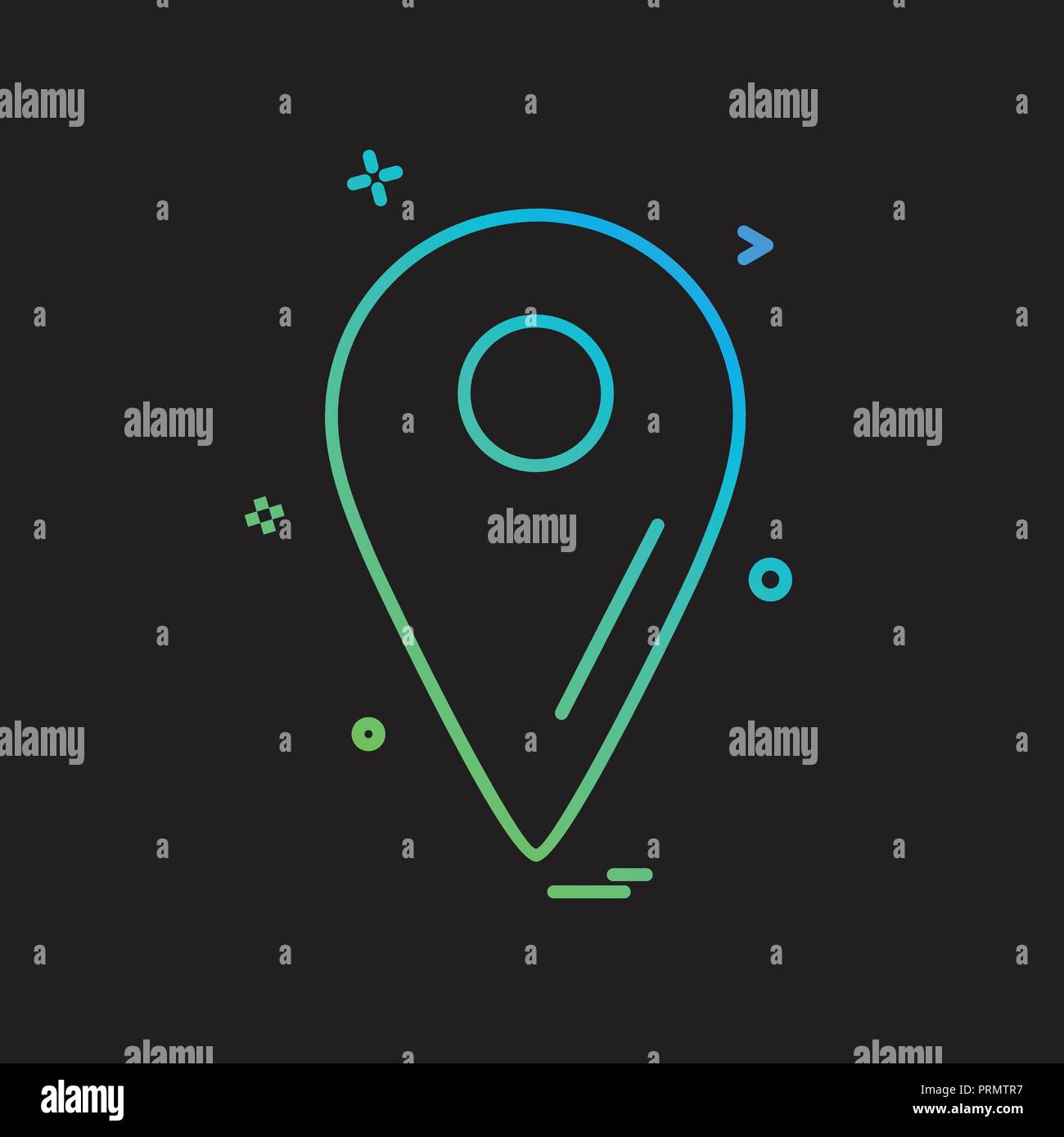 Pin icon design vector Stock Vector Image & Art - Alamy