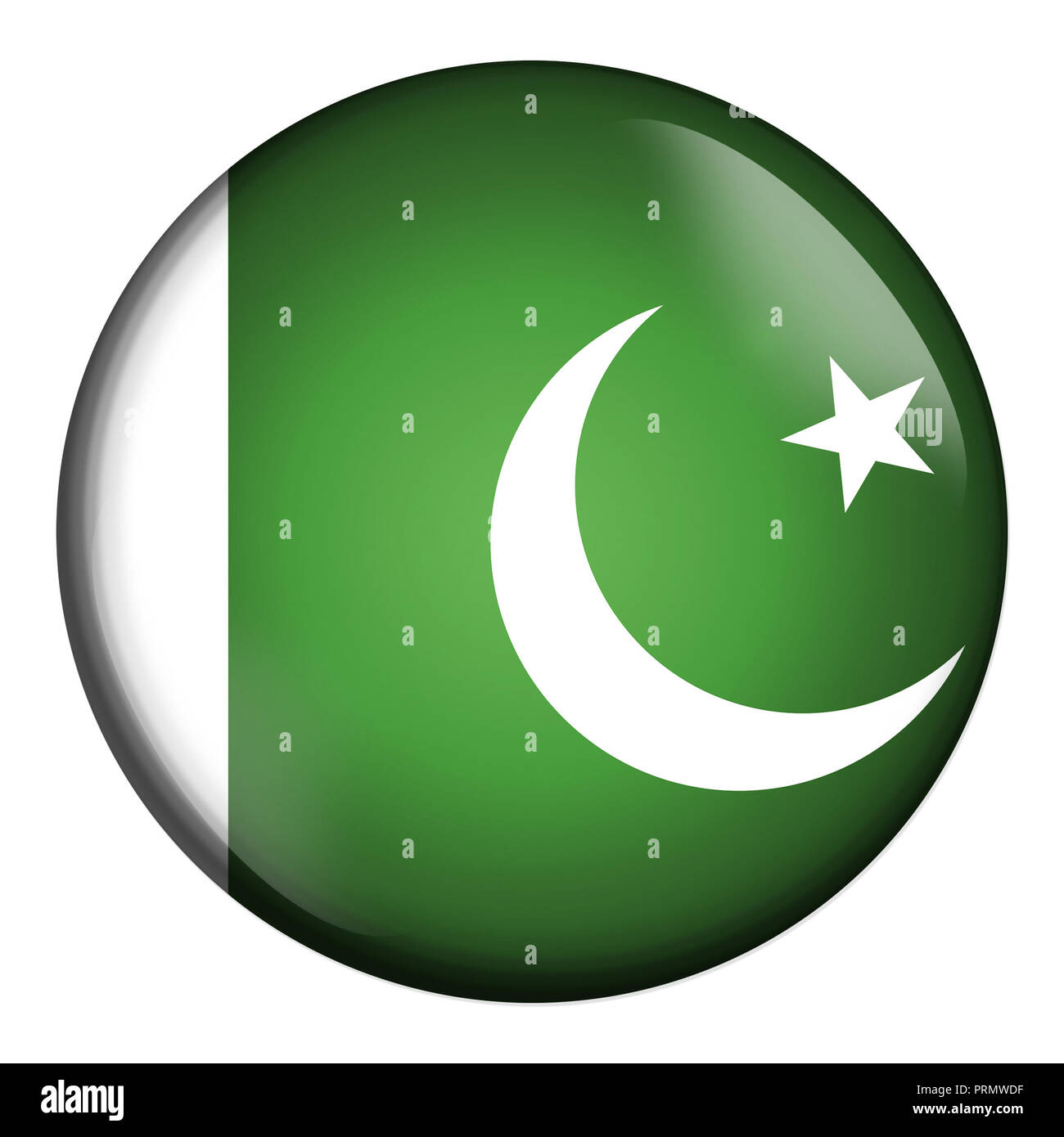 circle icon, flag of Pakistan isolated on white background Stock Photo ...