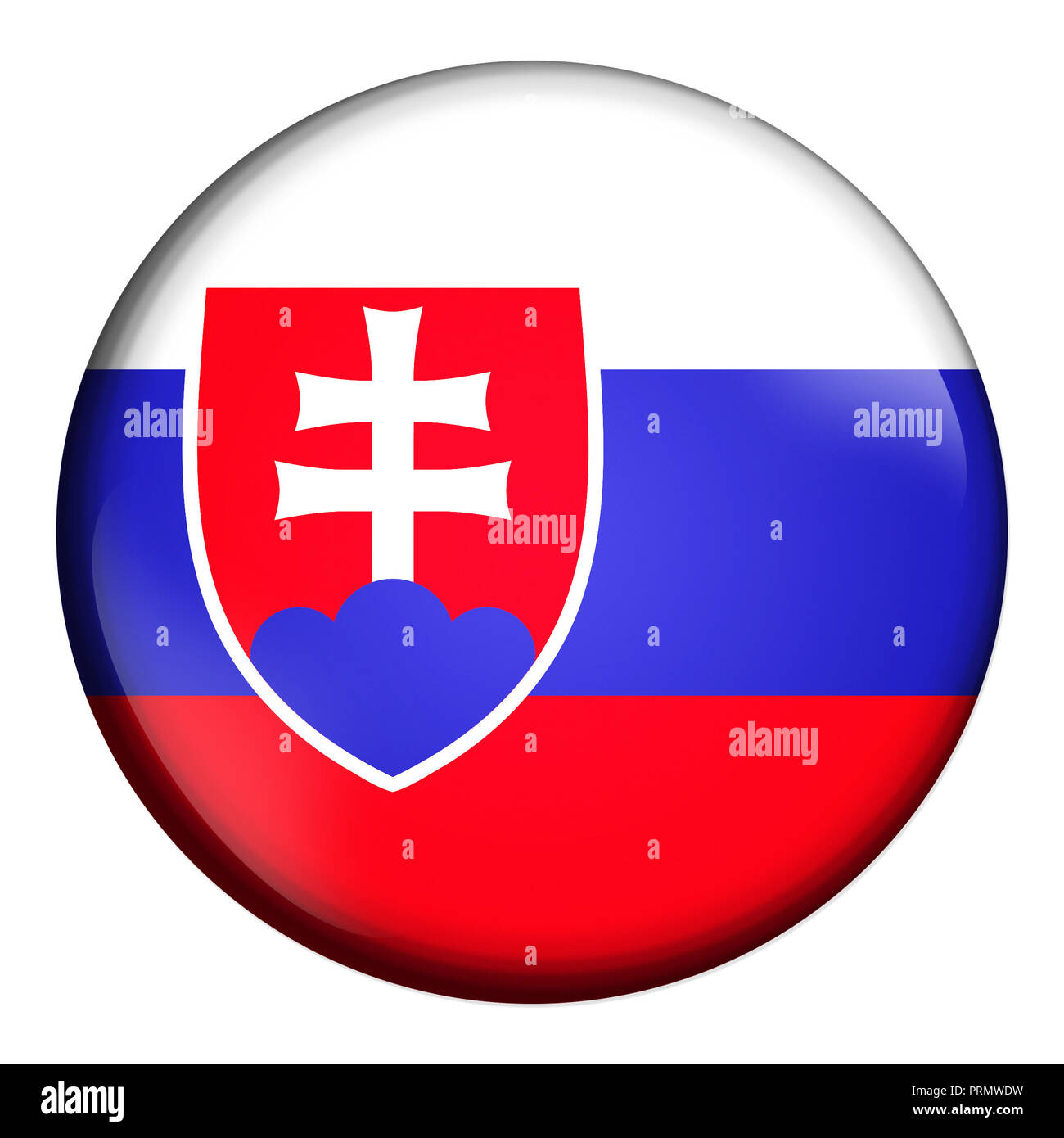 circle icon, flag of Slovakia isolated on white background Stock Photo ...