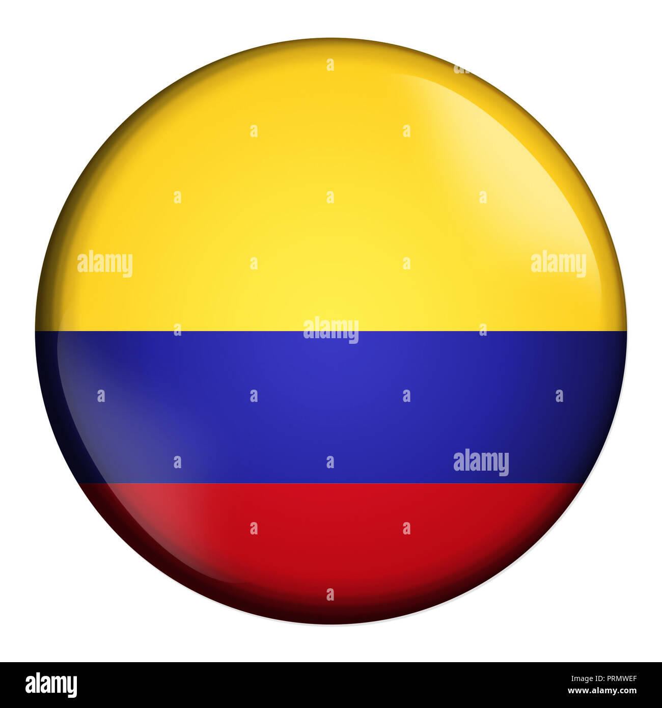 circle icon, flag of Colombia isolated on white background Stock Photo ...