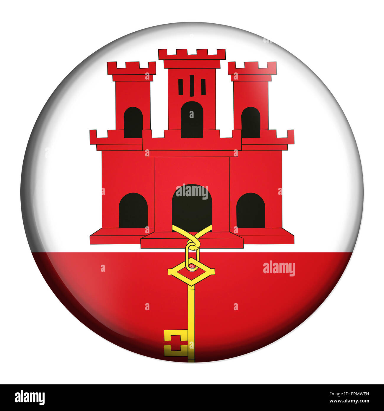 circle icon, flag of Gibraltar isolated on white background Stock Photo ...