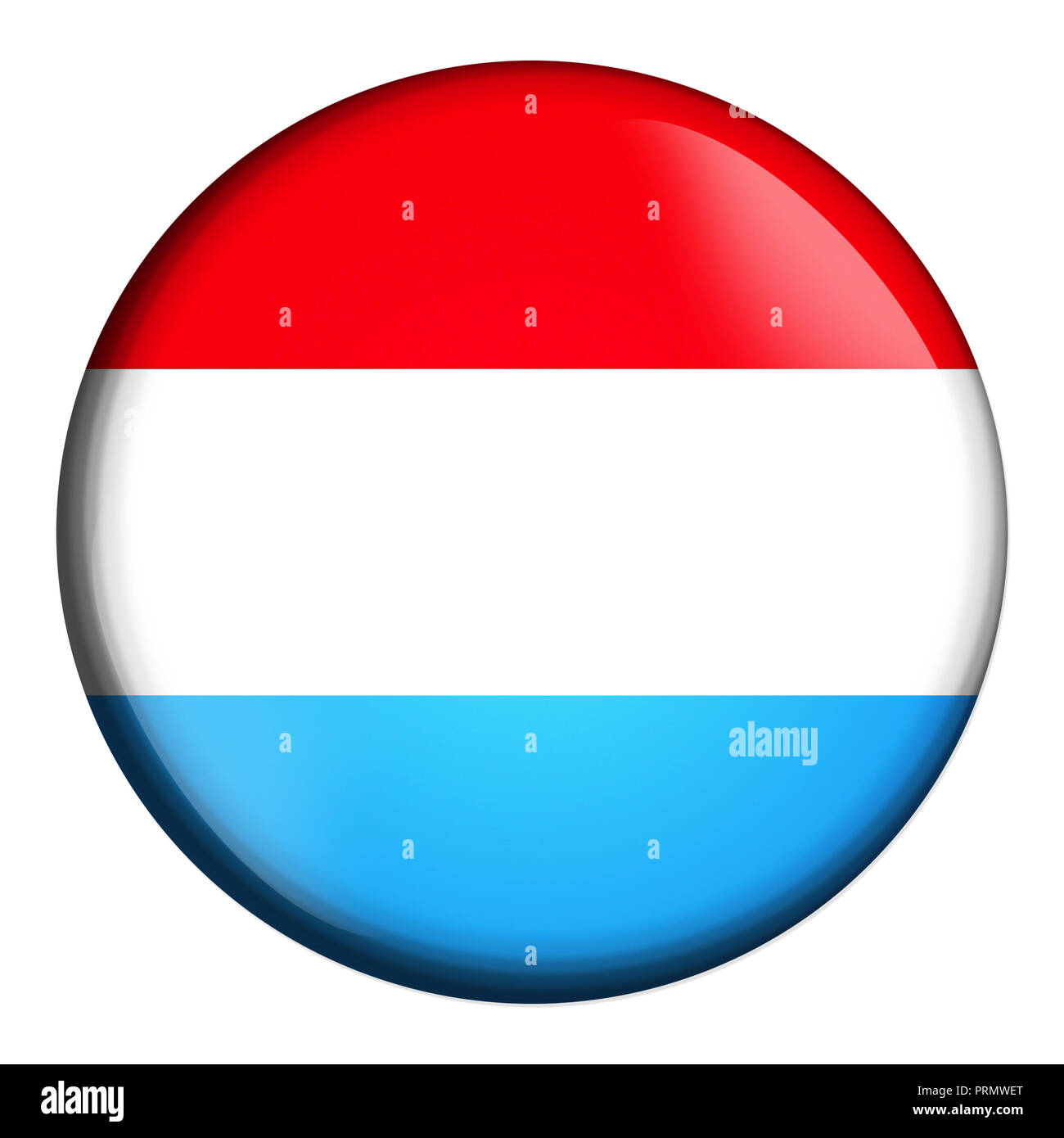 circle icon, flag of Luxembourg isolated on white background Stock ...