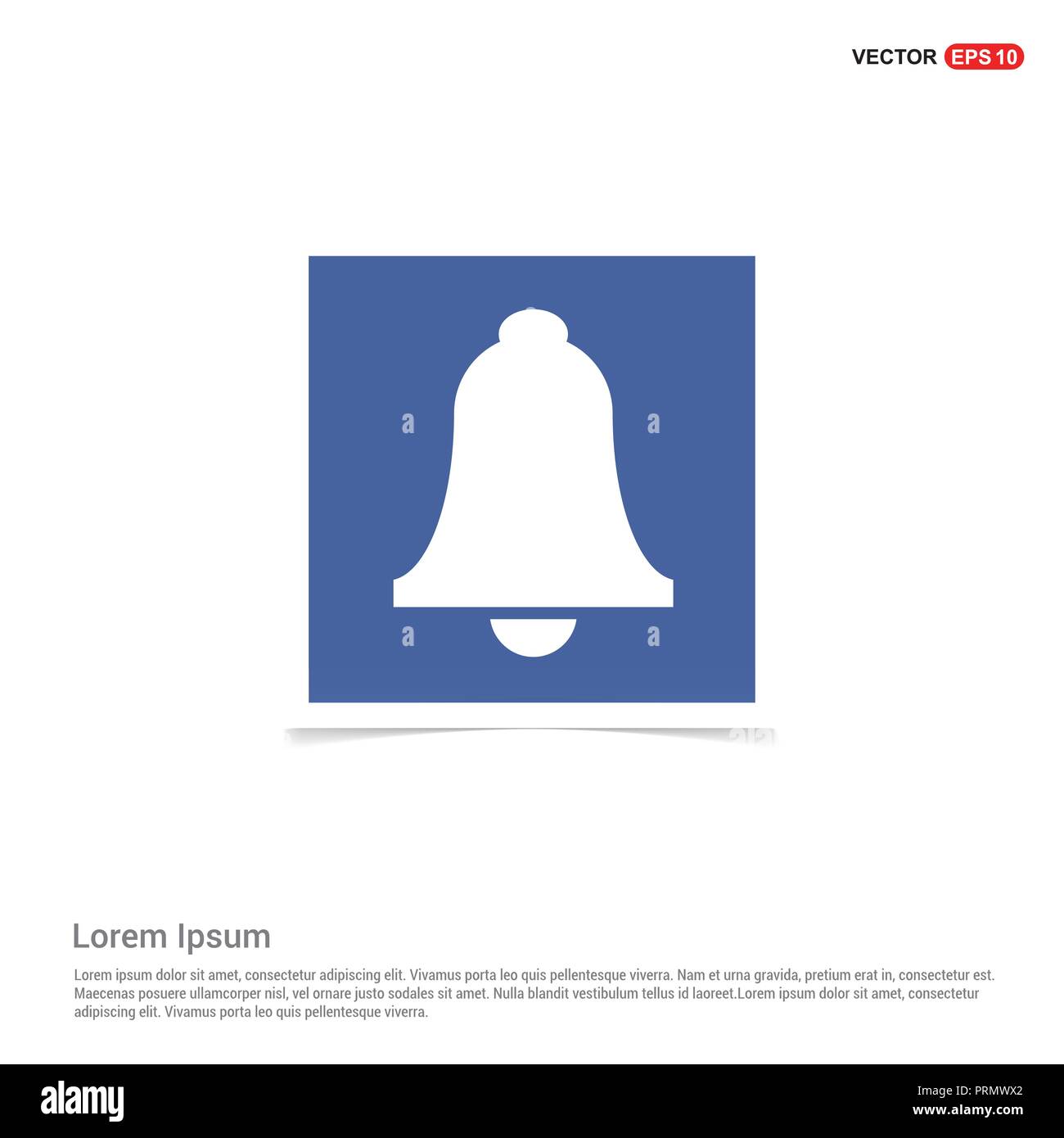 Ringing bell icon - Blue photo Frame Stock Vector Image & Art - Alamy