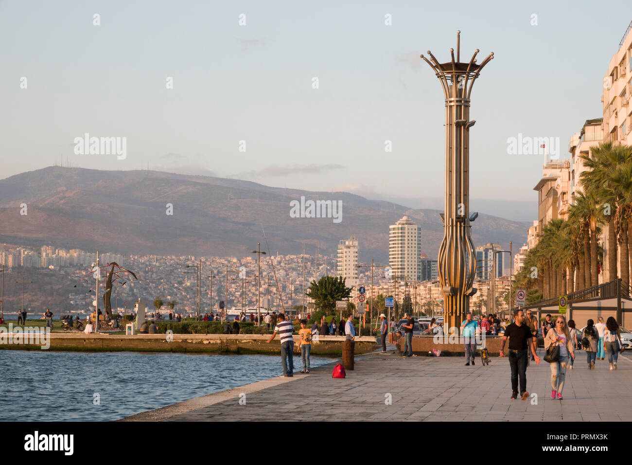 People relaxing on waterfront in Izmir, Turkey Stock Photo - Alamy
