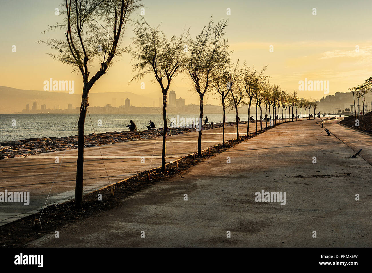 pedestrian walking path and coastal fishing Stock Photo - Alamy