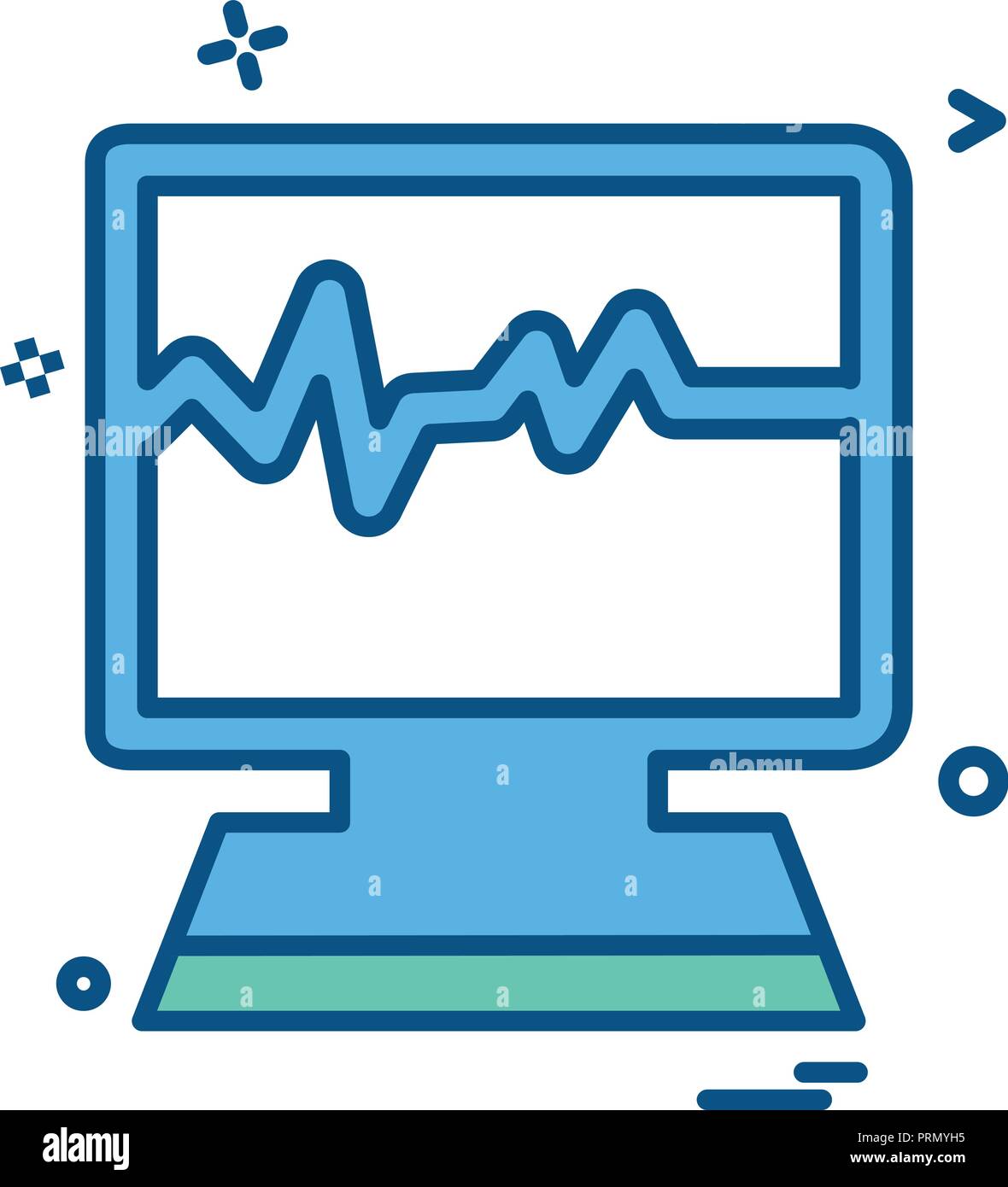 monitor lcd heart reading icon vector design Stock Vector Image & Art ...