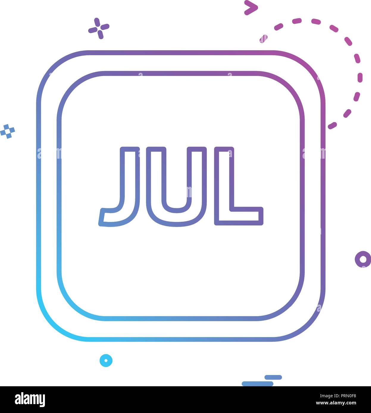 July Calender icon design vector Stock Vector Image & Art - Alamy