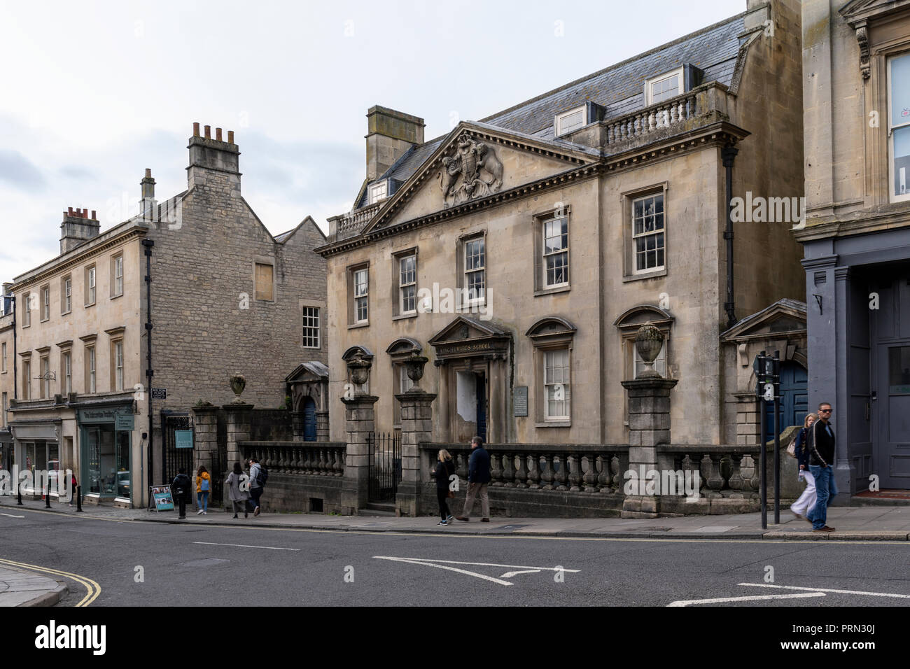 King Edward's School building in Broad Street, Bath, England Stock ...