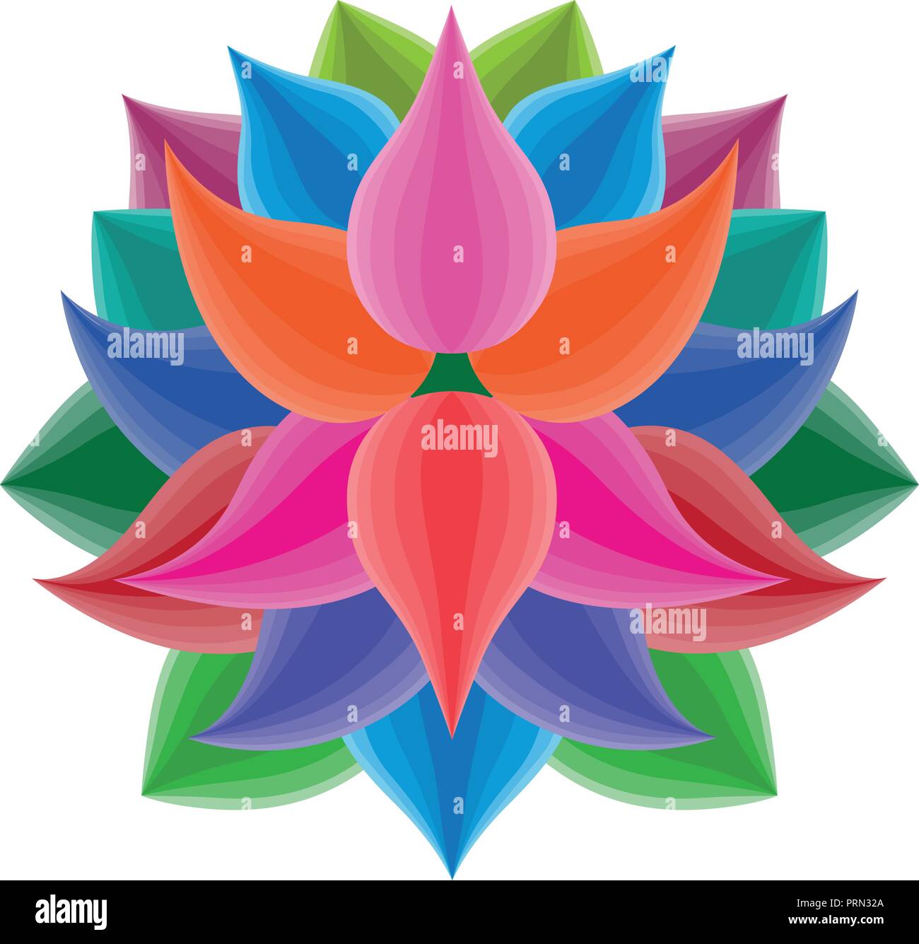 Beautiful lotus flower symbol, colorful vector icon, brand sign symbol ...