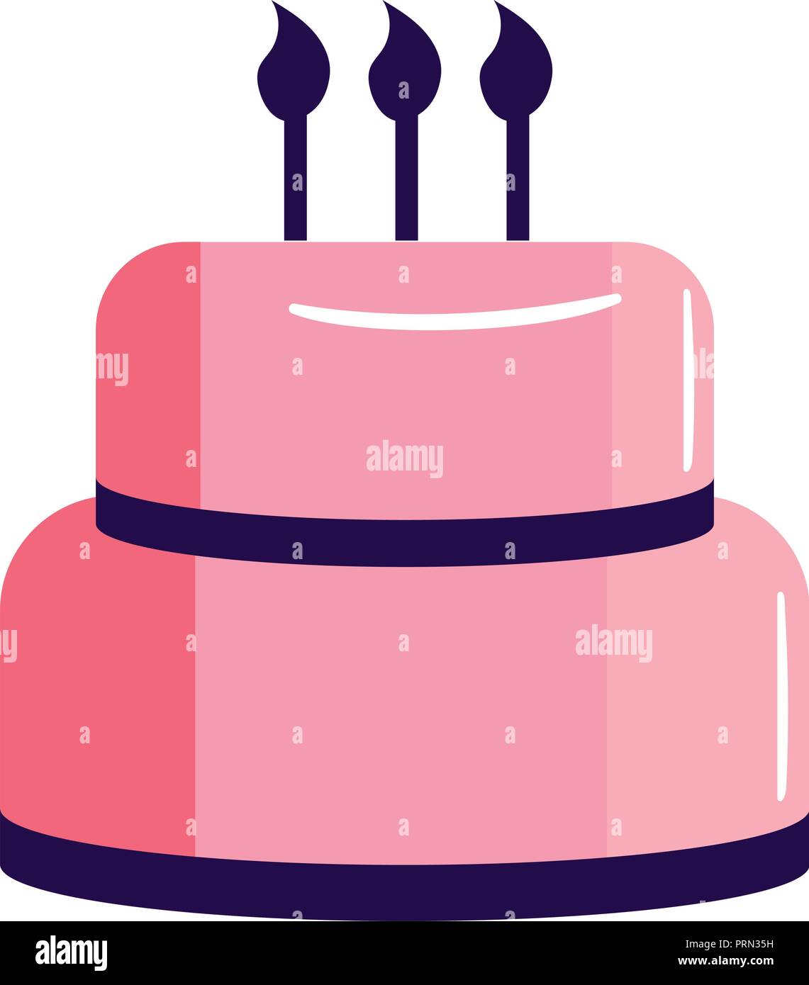 Birthday cake with candles Stock Vector Image & Art - Alamy